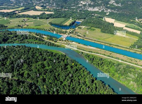 Frankreich Ain Bregnier Cordon Centrale De Bregnier Cordon An Der Rhone Alte Rhone Und Kanal