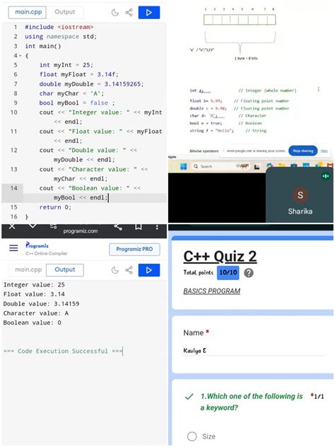 Day2done Tokens Datatypes Learning Codinglife Cybernaut Sharika Kaviya Elayaraja