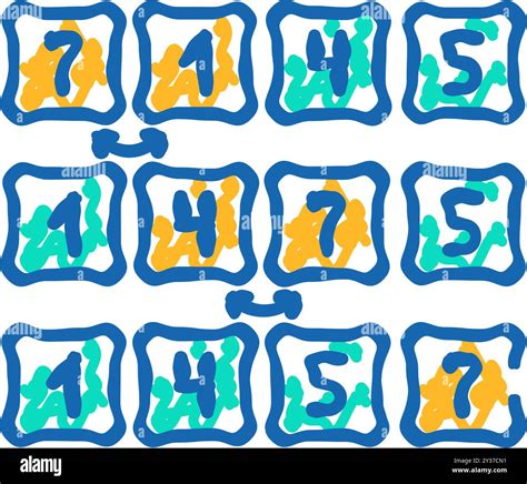 Bubble Sort Algorithm Icon Doodle Illustration Stock Vector Image And Art