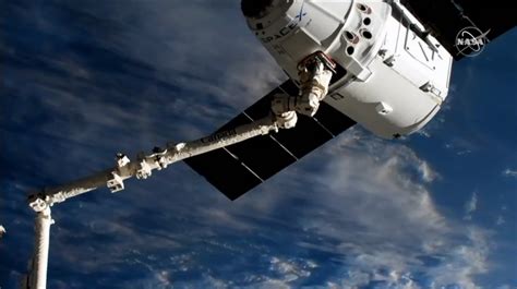 SpaceX Dragon Cargo Capsule Arrives at Space Station for Record 3rd Time | Space