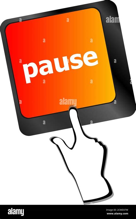 Computer Keyboard With Pause Key Business Concept Stock Photo Alamy