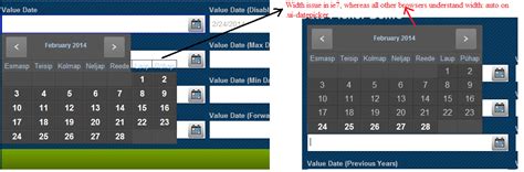 Css Auto Width For Jquery Ui Datepicker Not Working In Ie7 Stack