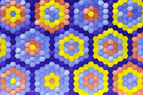 Premium Photo 3d Illustration Honeycomb Mosaic Realistic Texture Of