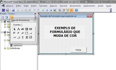 Como mudar a cor do formulário toda vez que ele for aberto