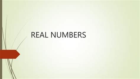 Class 10 Chapter 1 Real Numbers Ppt Class 10 Chapter 1 Real Numbers Ppt