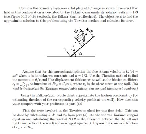 Solved Consider The Boundary Layer Over A Flat Plate At Chegg