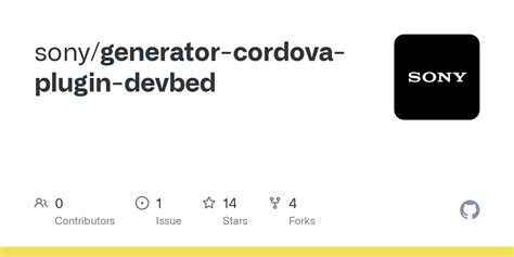 GitHub Sony Generator Cordova Plugin Devbed