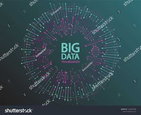 Big Data Visualization Concept Vector Circle 스톡 벡터 로열티 프리 1242801880 Shutterstock