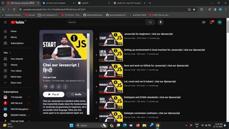 completed the javascript series from chai aur code nikhil kakade