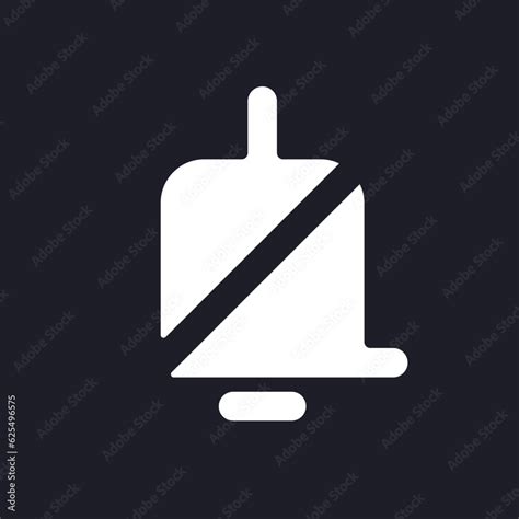 Mute Notification Sound Dark Mode Glyph Ui Icon Phone Silent Mode User Interface Design White