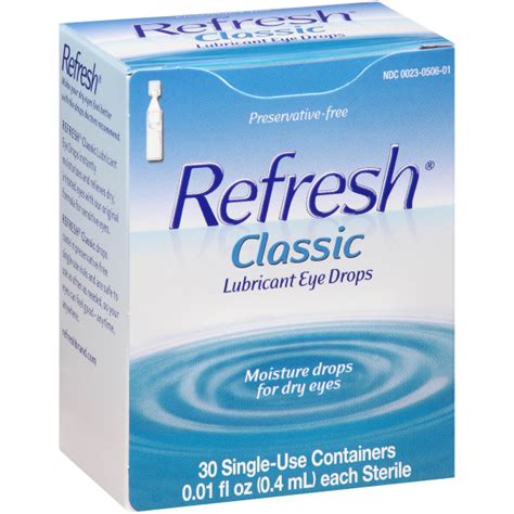 Refresh Classic Lubricant Eye Drops Single Use Containers 30 Ct By