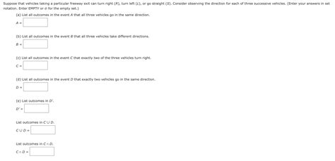 Solved Notation Enter EMPTY Or For The Empty Set A Chegg Com