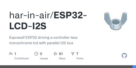 Github Har In Airesp32 Lcd I2s Espressif Esp32 Driving A Controller Less Monochrome Lcd With