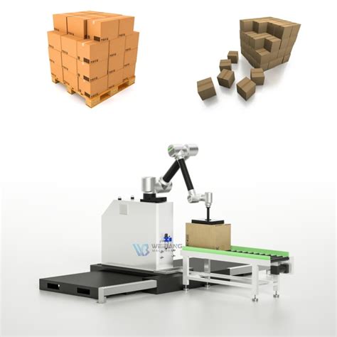 Robotic Arm Palletizing With Gripper Bags Pellet Carton Palletizing Machine Palletizing Robot