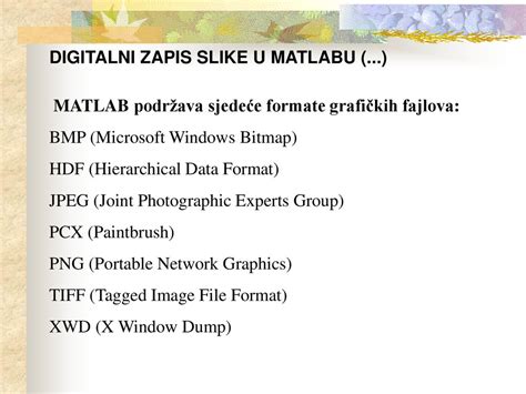 Digitalni Zapis Slike U Matlabu Ppt Download