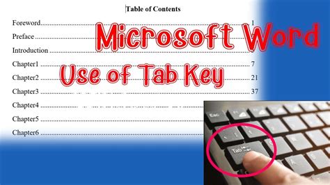 How To Use Tab Keyboard In Microsoft Word Youtube
