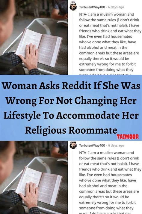 Woman Asks Reddit If She Was Wrong For Not Changing Her Lifestyle To Accommodate Her Religious