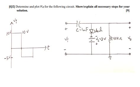 Solved Q2 Determine And Plot Vo For The Following Circuit Chegg Com