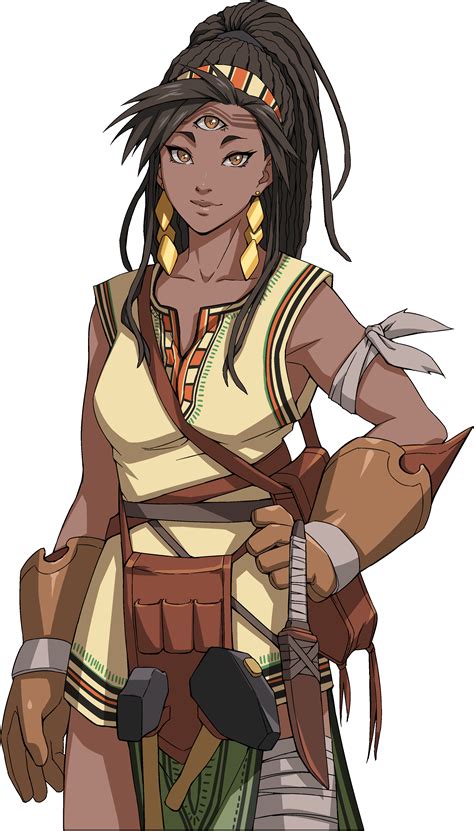 Female Warrior With Braided Hair And Armor Png