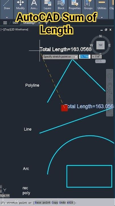 Shorts Autocad Tutorial Sum Of Length With Lisp Youtube