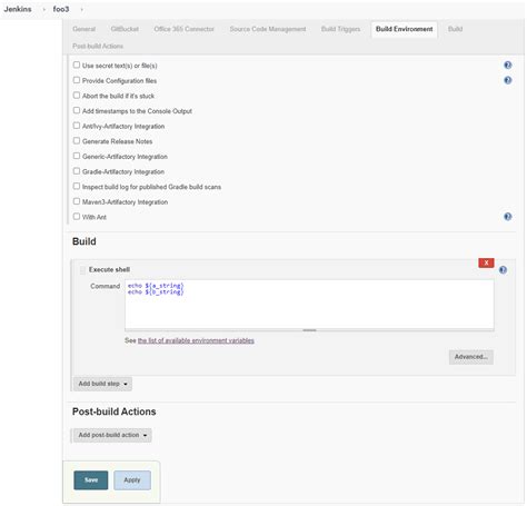 Jenkins Why Is Parameter Not Propagated To Post Build Parameterized Build DevOps Stack Exchange