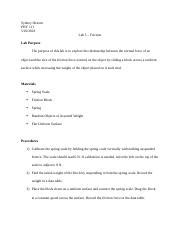 Exploring Friction Relationship Between Weight And Friction Course Hero