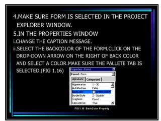 Visual Basic Programming PPT