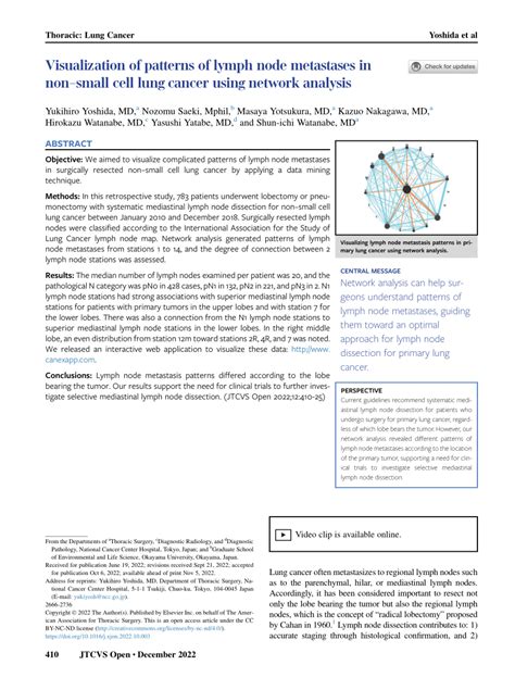 Pdf Visualization Of Patterns Of Lymph Node Metastases In Non Small
