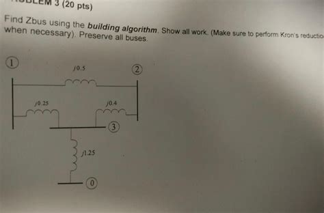 Solved Find Zbus Using The Building Algorithm Show All