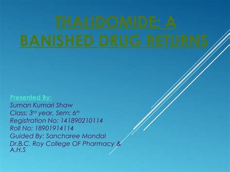 Thalidomide Ppt Ppt