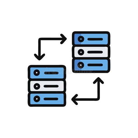 Essential Data Replication Icon For Data Management Stock Illustration Illustration Of Link