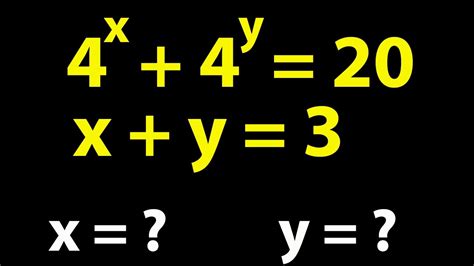 math olympiad solving system of equations in exponential form