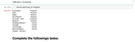 Solved In Import Pandas As Pd Datacleansing DF Chegg