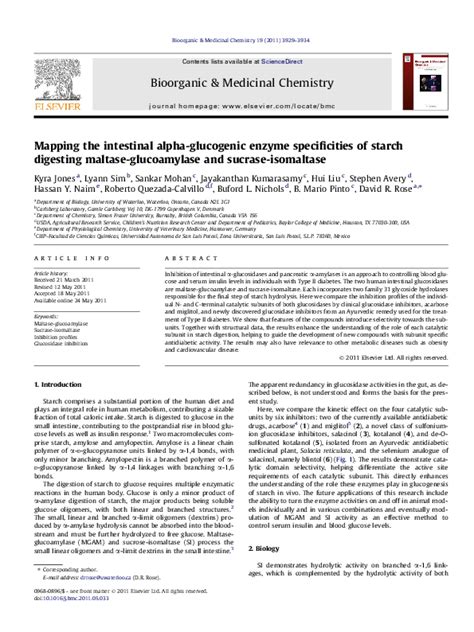 Pdf Mapping The Intestinal Alpha Glucogenic Enzyme Specificities Of Starch Digesting Maltase