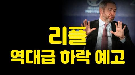 리플 역대급 하락 조심 리플 리플코인 비트코인 Youtube