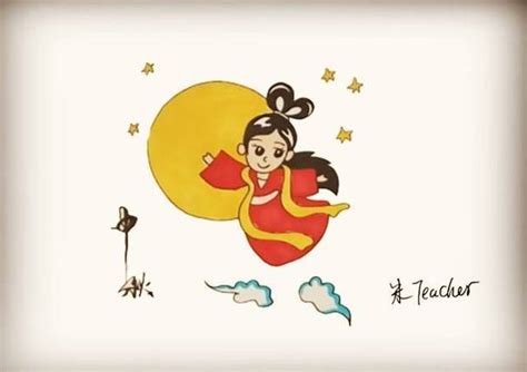 嫦娥抱着玉兔的图画简笔画（推荐19张） 简笔画图片大全