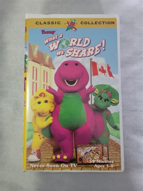 Barney What A World We Share Vhs Rare Clam Case 1188 Picclick Ca