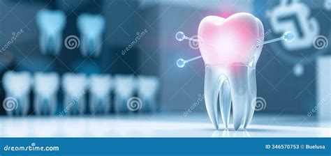 Glass Molar With Anesthetic Injections Representing Dental Anesthesia