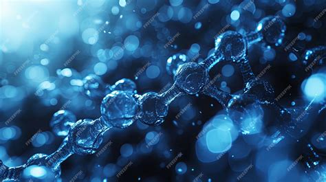 Premium Photo Abstract Blue Science Technology Background With Molecules