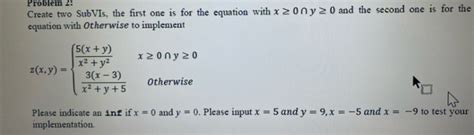 Solved Problem 2 Create Two Subvis The First One Is For