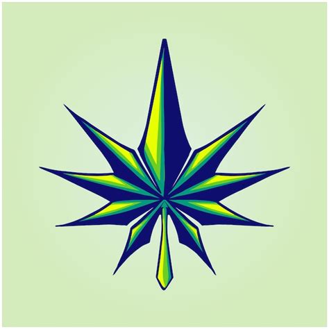 Geometric Weed Leaf Vectors And Illustrations For Free Download Freepik