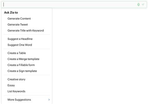 Accelerate Content Creation With Zia The Chatgpt Powered Ai Writing