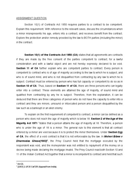 Assignment Contract Pdf