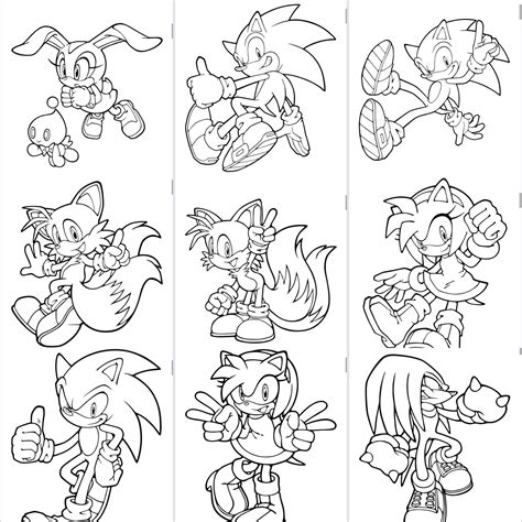 Sonic All Characters Coloring Pages