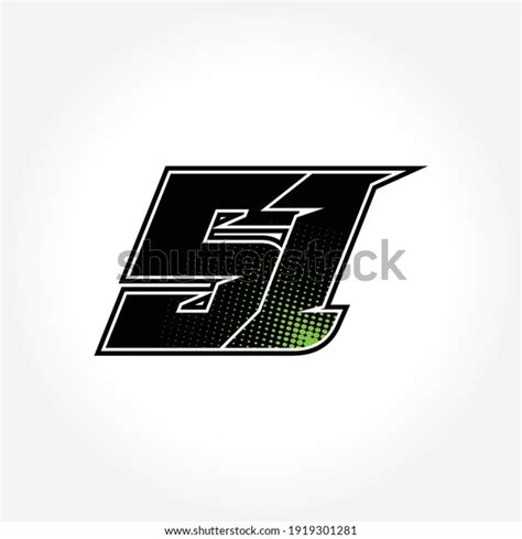 Simple Racing Start Number 51 Vector Stock Vector Royalty Free