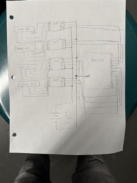 Trying To Configure 4 4 Wire Load Cells HX711 On The Bottom Of A