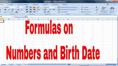 Formulas On Numbers Excel Formulas And Functions In Tamil Part 11