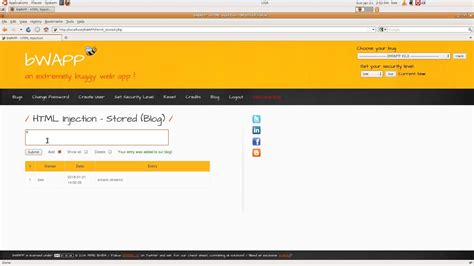 4 Bwapp Tutorials Html Injection Stored Blog Youtube