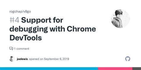 support for debugging with chrome devtools · issue 4 · rogchap v8go