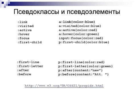 Псевдоклассы в Css Псевдоклассы Css Mdn